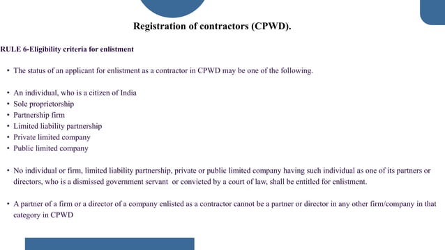 Rules for Enlistment of Contractors in CPWD, 2023-1.pptx
