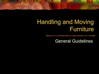 Rules for Handling Objects | PPT
