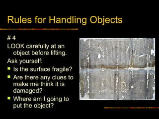 Rules for Handling Objects | PPT