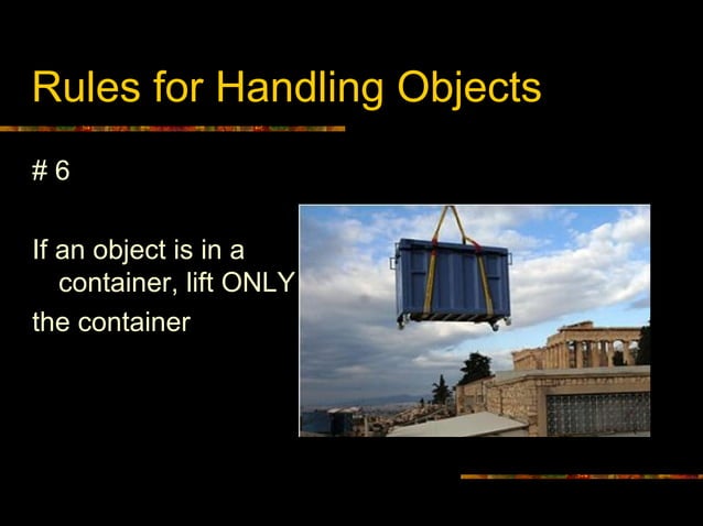 Rules for Handling Objects | PPT | Free Download