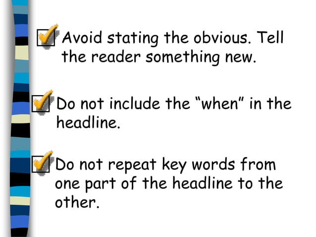 headline writing | PPT