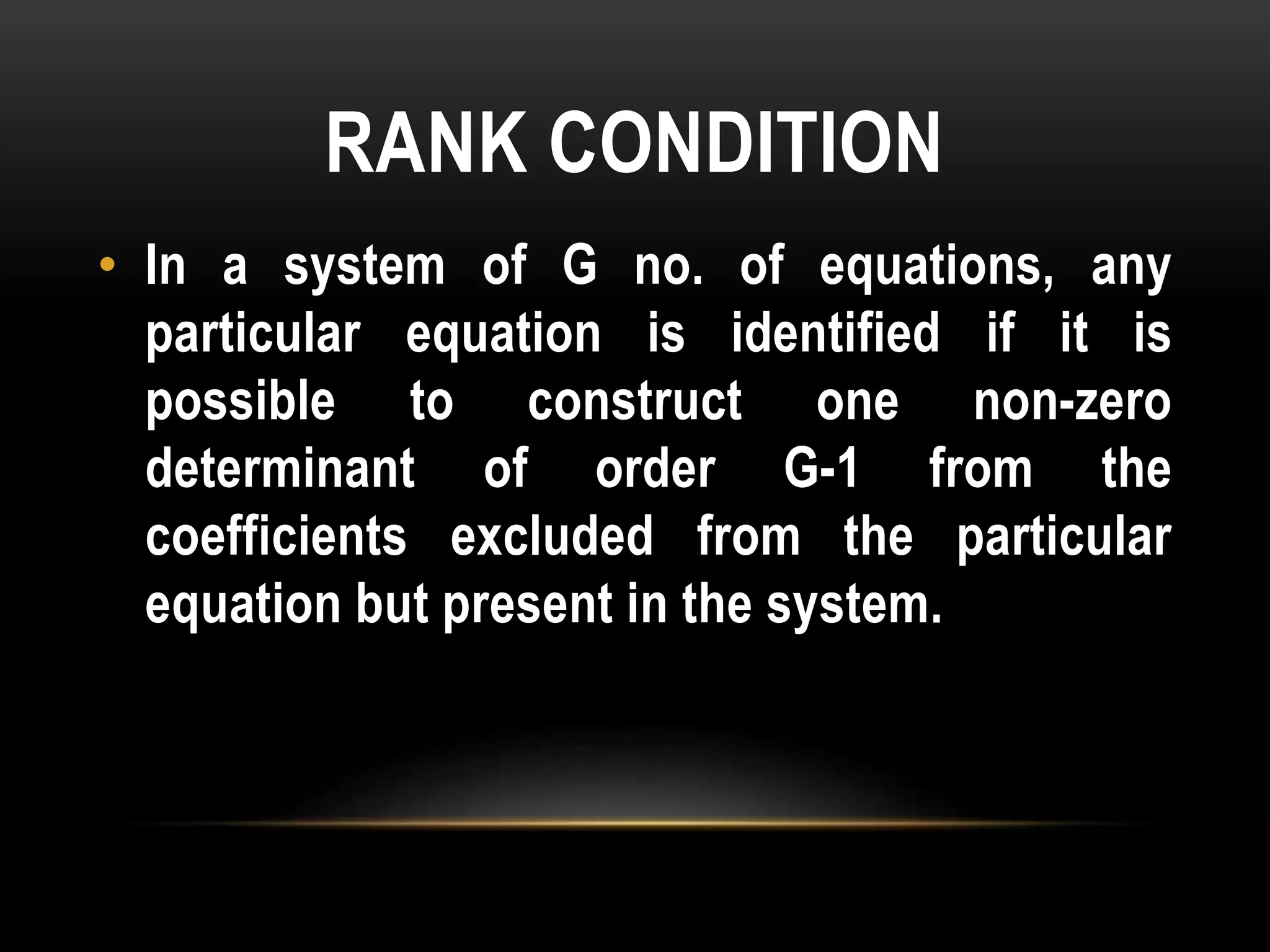 Rules for identification | PPTX