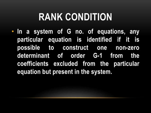Rules for identification | PPTX