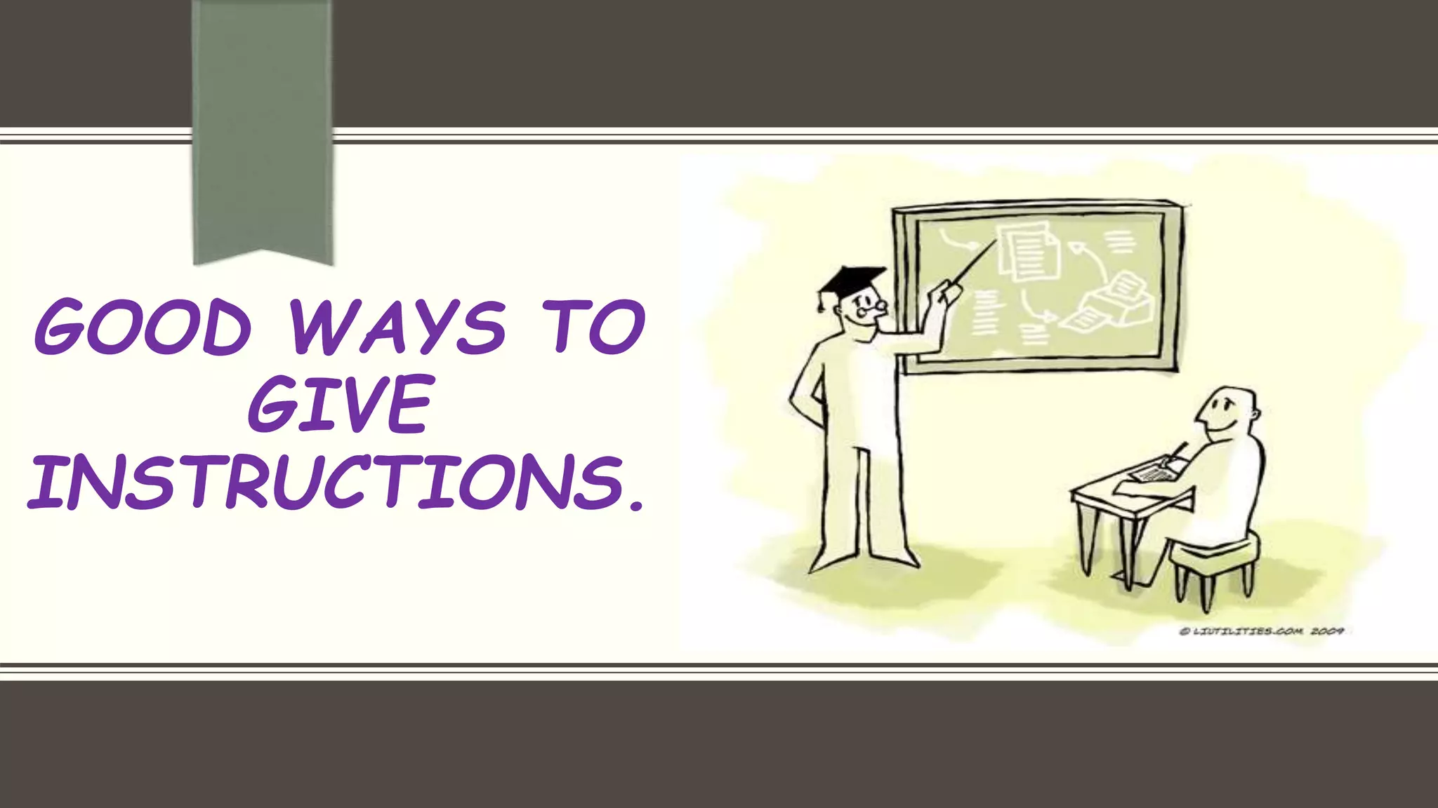 Rules for instruction giving | PPT