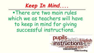 Rules for instruction giving | PPT