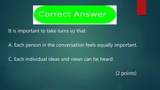 Rules for Listening and Taking Turns to Speak | PPTX