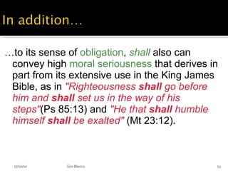 Rules for shall and will. | PPT