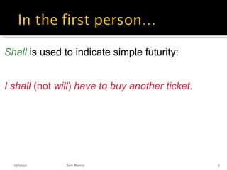 Rules for shall and will. | PPT