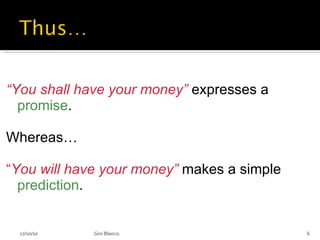 Rules for shall and will. | PPT