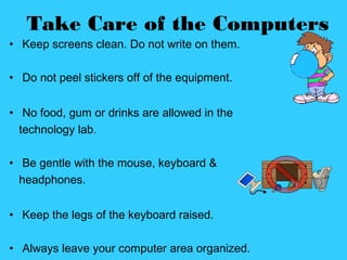 Rules for Technology, Grades 1st-6th, Room 109 | PPT
