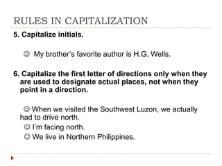 Rules in capitalization w o | PPTX