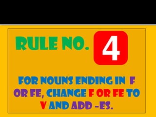 Rules in forming the plural of noun (grade 1-2) | PPT