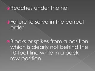 Rules in volleyball | PPTX