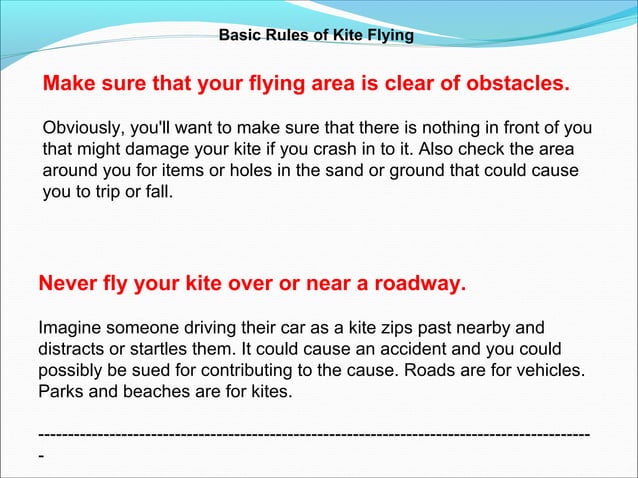 Kite flying rules | PPT