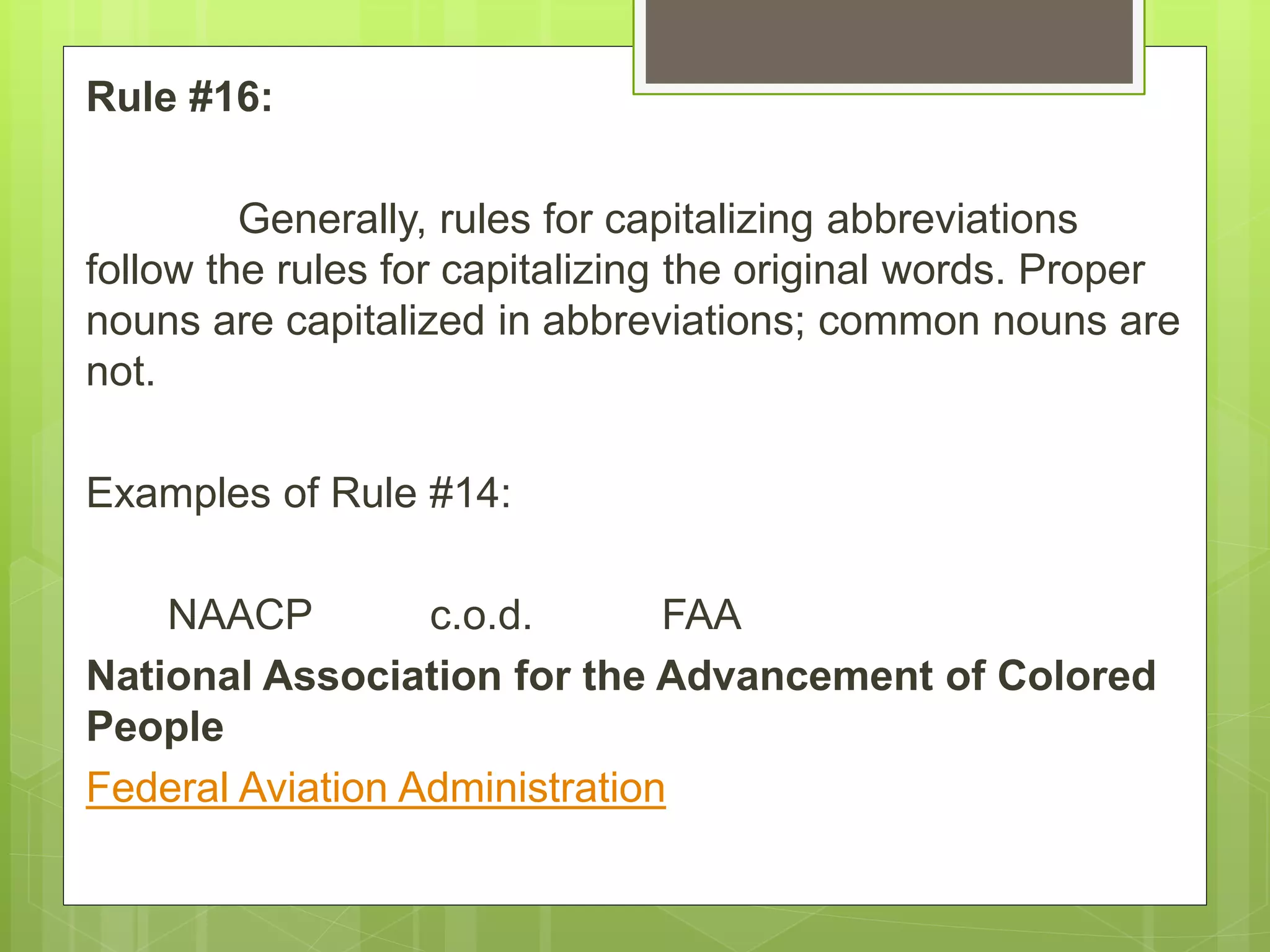 Rules of abbreviations | PPTX