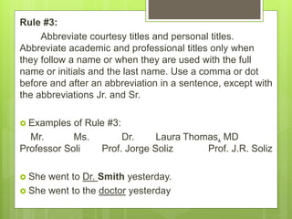 Rules of abbreviations | PPTX