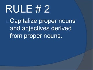 Rules of capitalization | PPTX