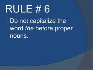 Rules of capitalization | PPTX