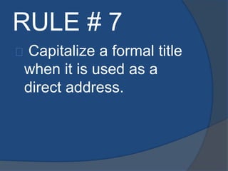 Rules of capitalization | PPTX