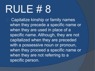 Rules of capitalization | PPTX