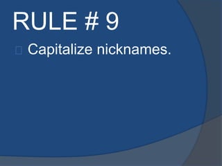 Rules of capitalization | PPTX