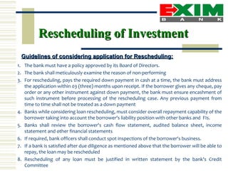 Rules of classification provision rescheduling_write-off | PPT