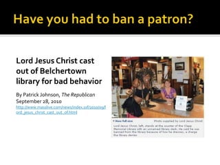 Rules of Conduct and Banning Patrons from the Library | PPTX | Science