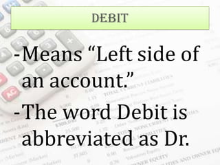 Rules of debit and credit | PPTX