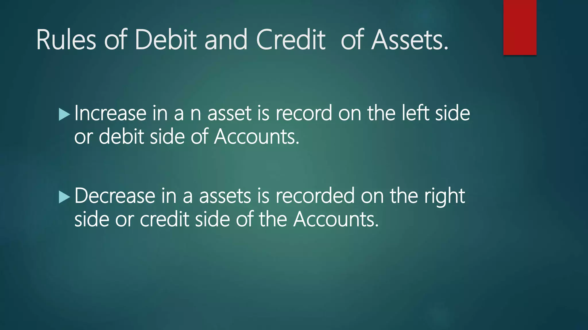 Rules of debit and credit | PPTX