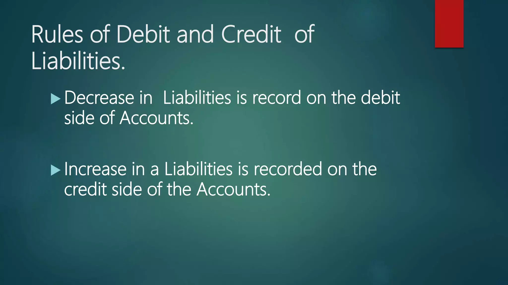 Rules of debit and credit | PPTX
