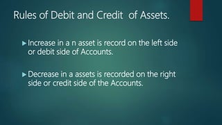 Rules of debit and credit | PPTX