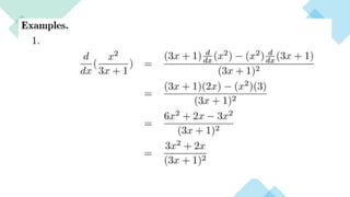 Rules of Derivative | PPT