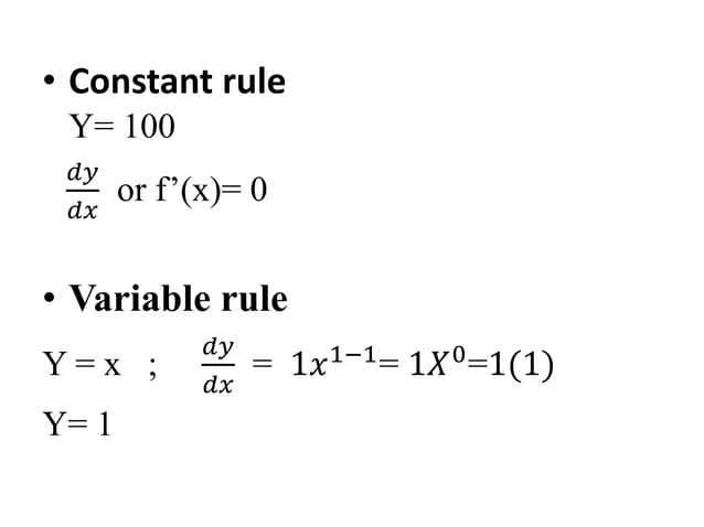 Rules of derivatives | PPTX | Physics | Science