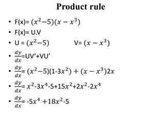 Rules of derivatives | PPTX