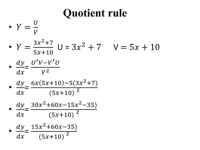 Rules of derivatives | PPTX | Physics | Science