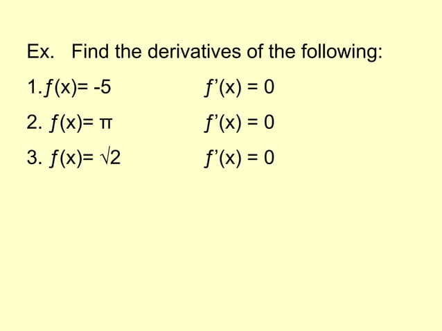 Rules of derivatives 2.2 | PPTX | Physics | Science