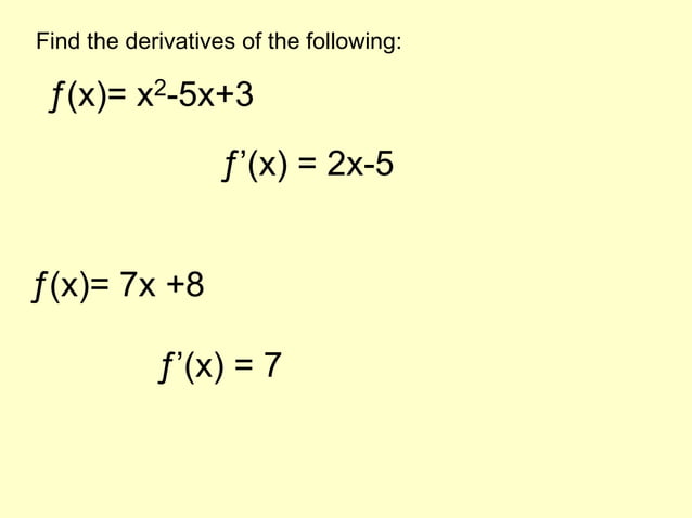 Rules of derivatives 2.2 | PPTX | Physics | Science