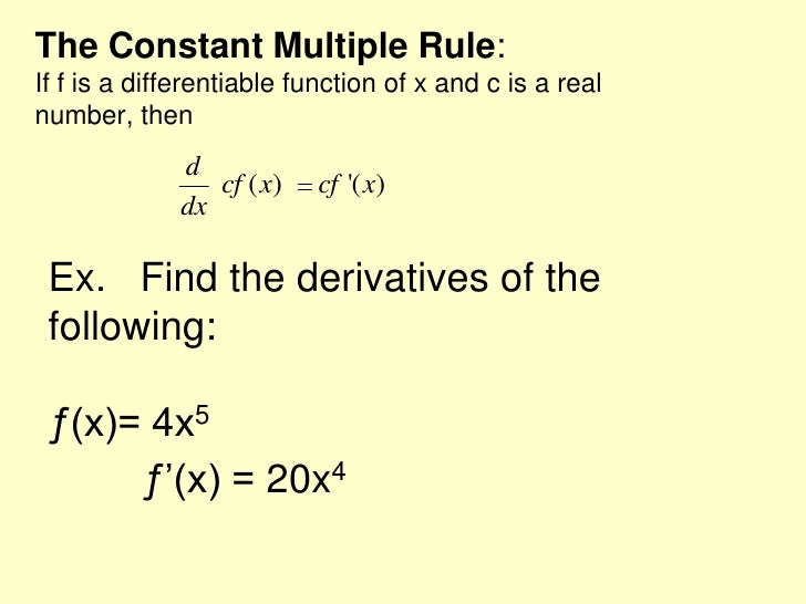Rules of derivatives 2.2