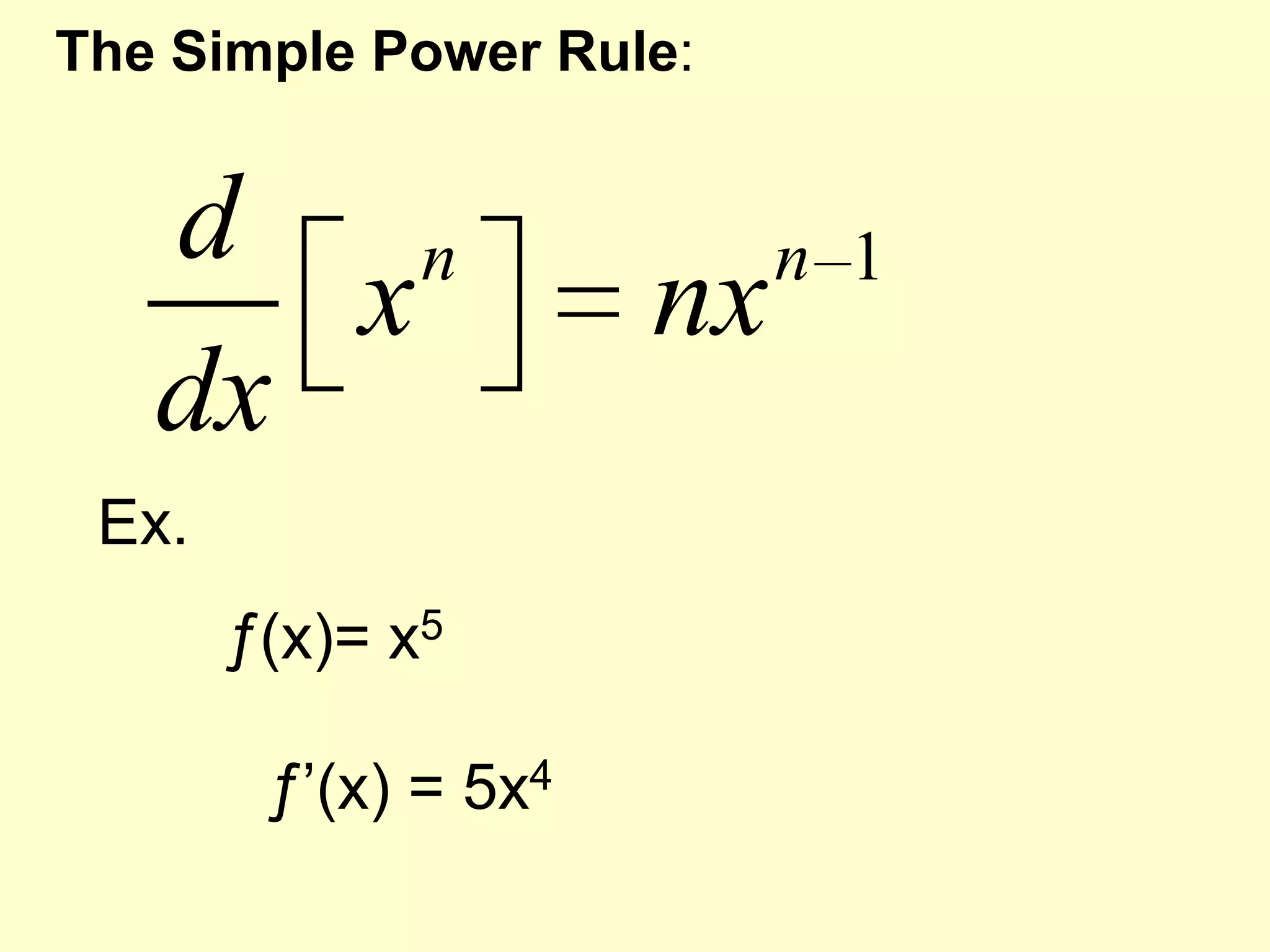 Rules of derivatives 2.2 | PPTX