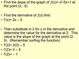Rules of derivatives 2.2 | PPT