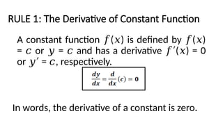 RULES OF DIFFERENTATION or derivative rules.pptx