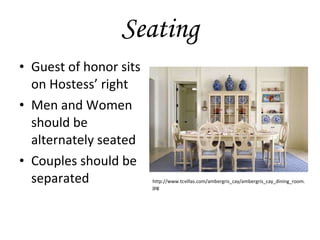Rules of etiquette formal dining | PPT