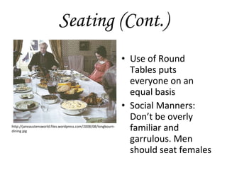 Rules of etiquette formal dining | PPT