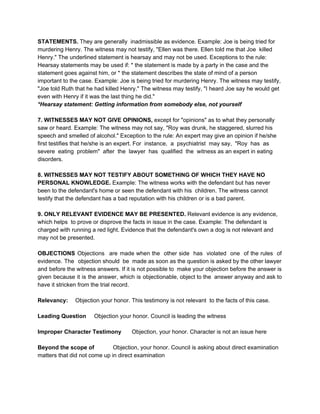Rules of evidence | PDF