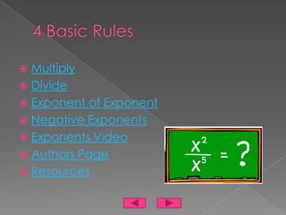 Rules Of Exponents | PPTX