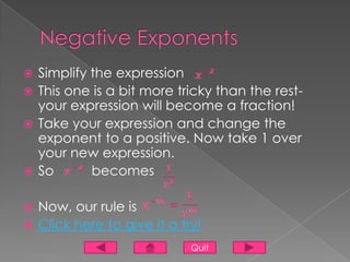 Rules Of Exponents | PPTX