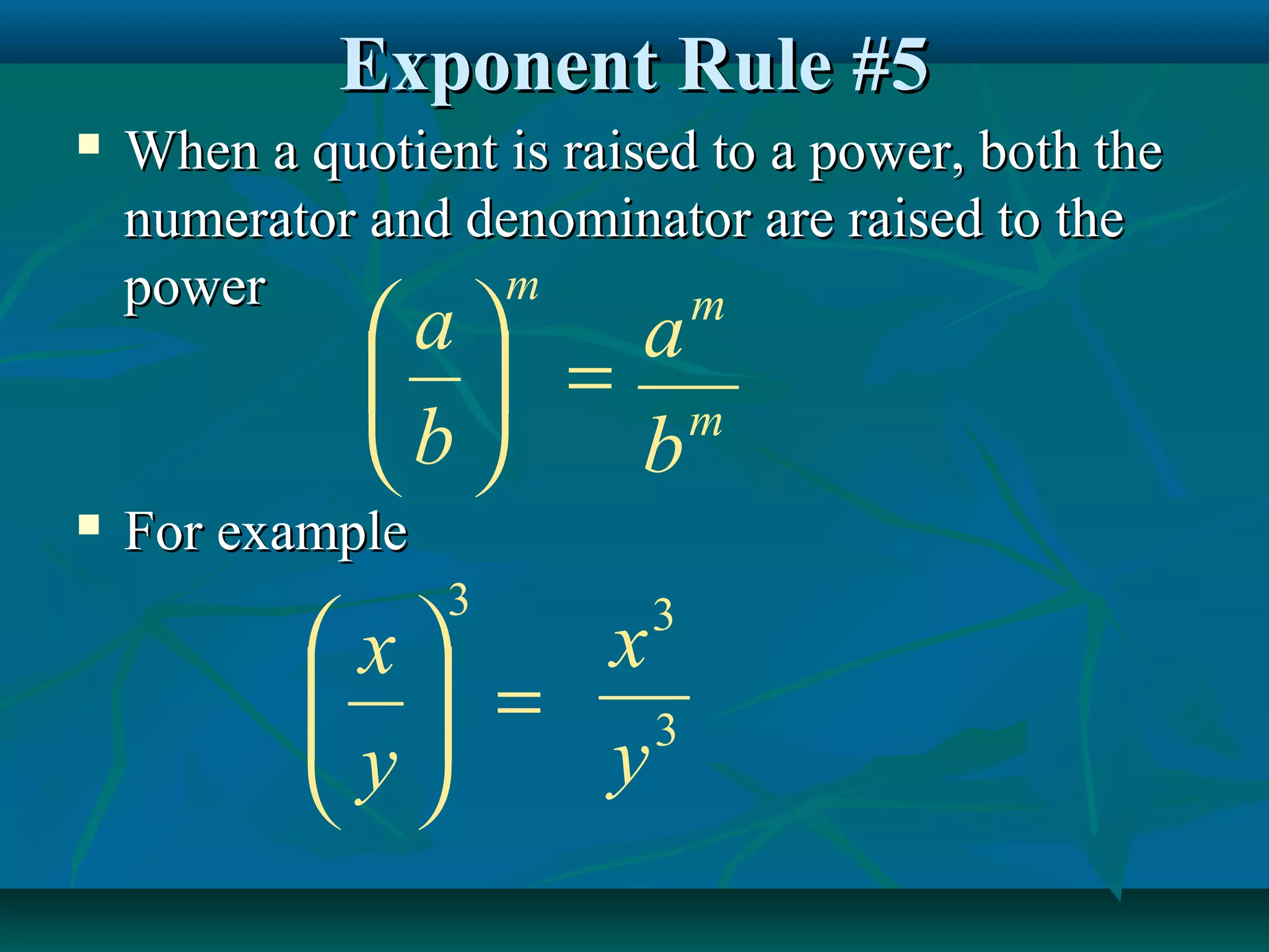 Rules of exponents 1 | PPT