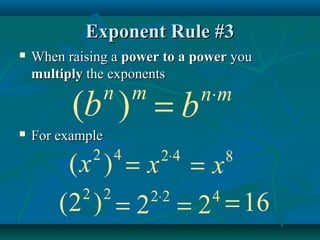 Rules of exponents 1 | PPT