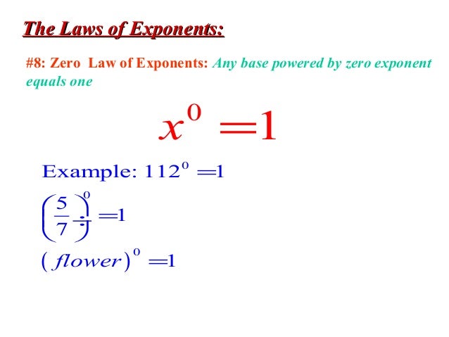 Rules of Exponents