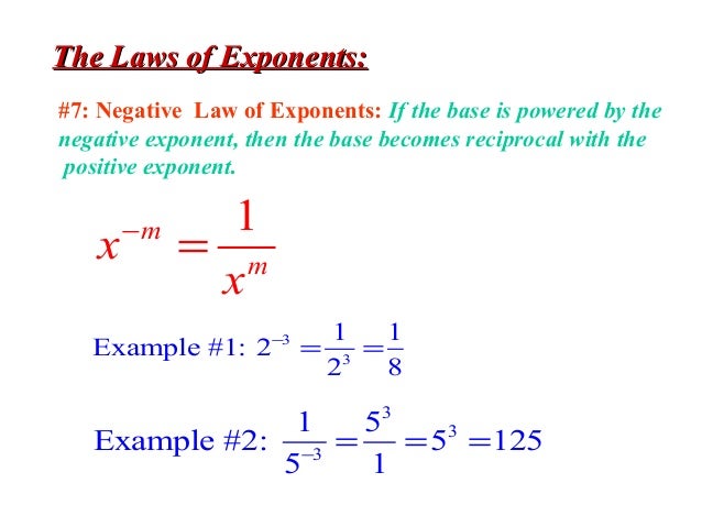 Rules Of Exponents Rules Of Exponents